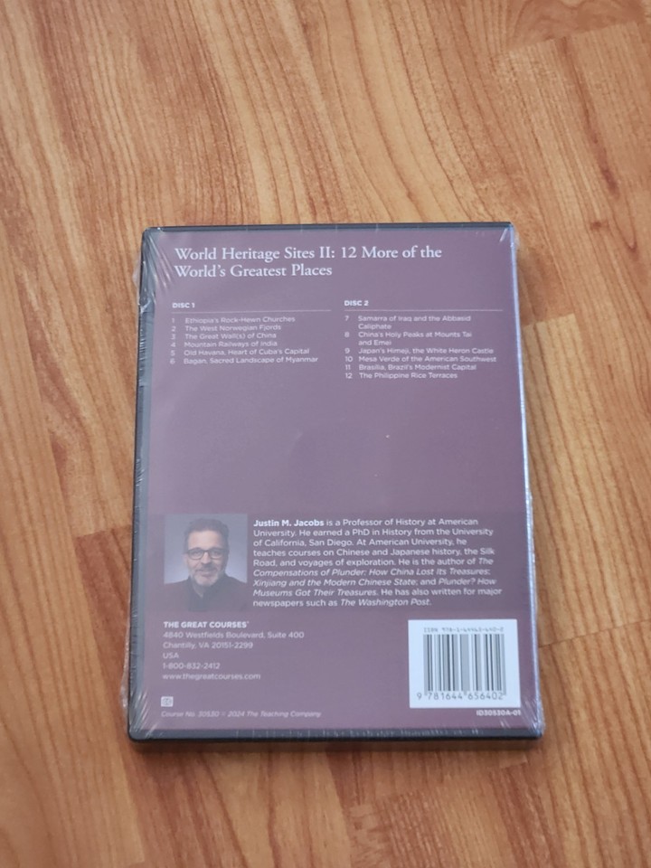 The Great Courses: World Heritage Sites II 2-DVD 2024 History Factory ...