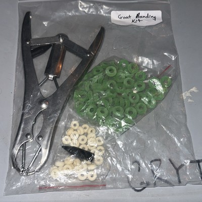 Goat Banding Kit Stainless Steel Bander Snap Pliers with 70Pcs 2 Sizes ...