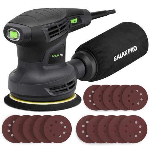280W 13000OPM Max 6 Variable Speeds Orbital Sander with 15Pcs Sanding ...