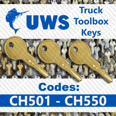 ( 3 ) Three UWS Truck Tool Box Keys / Select your key code / Series ...