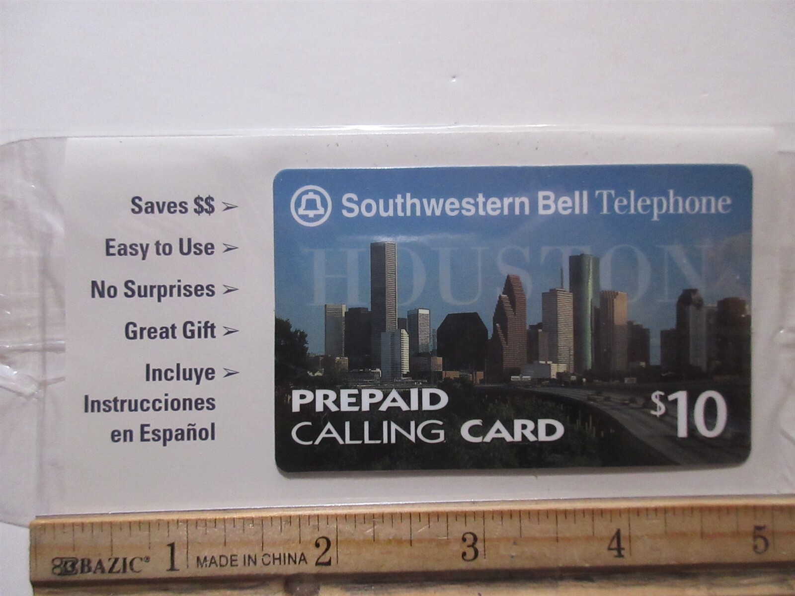 Southwestern Bell $10 Houston TX Prepaid Calling Phone Card new sealed ...