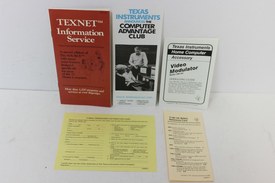 TEXAS INSTRUMENTS HOME COMPUTER 99/4A PHC004A PHC 004A NEW OPEN BOX | eBay