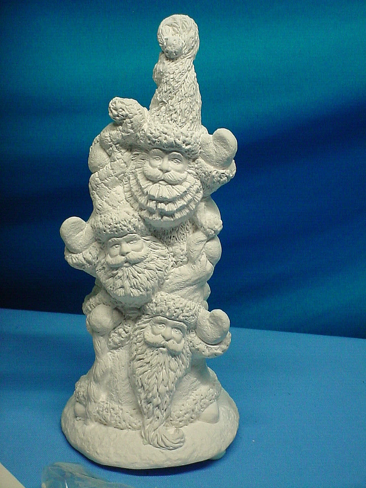 Wee Craft Ready Paint HO HO Kit 21532 Stacked Santa Totem Pole ...