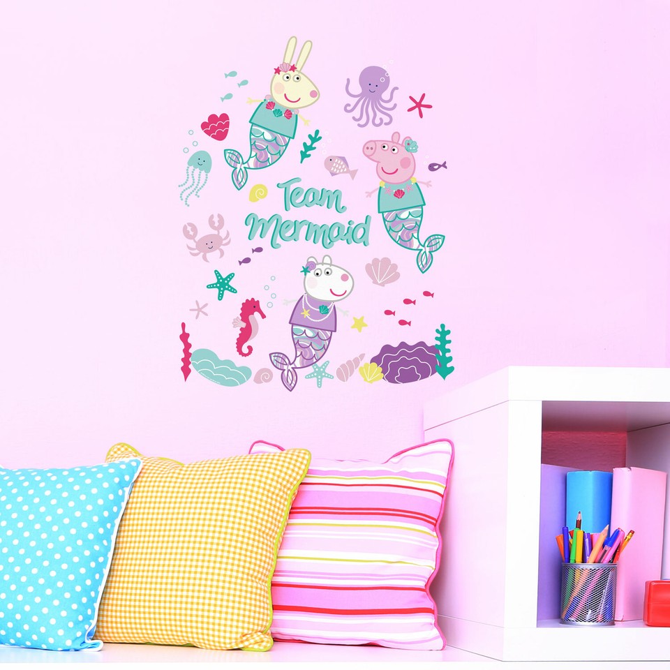 Team mermaid Peppa Pig wall sticker | Official Peppa Pig range | eBay UK