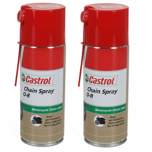 CASTROL Chain Spray O-R Kettenspray Kettenfett Fettspray Motorrad 2x ...