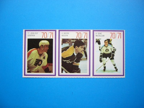 1970/71 ESSO POWER PLAYERS CARD STAMP PANEL J GENDRON WAYNE MULOIN DUNC ...