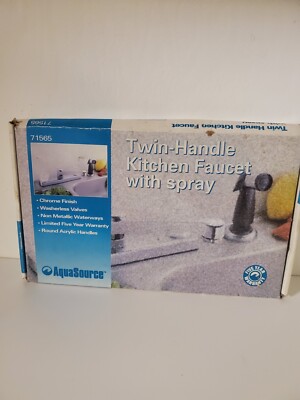 AQUASOURCE Brand Two Handle KITCHEN Faucet with spray 71565 | eBay