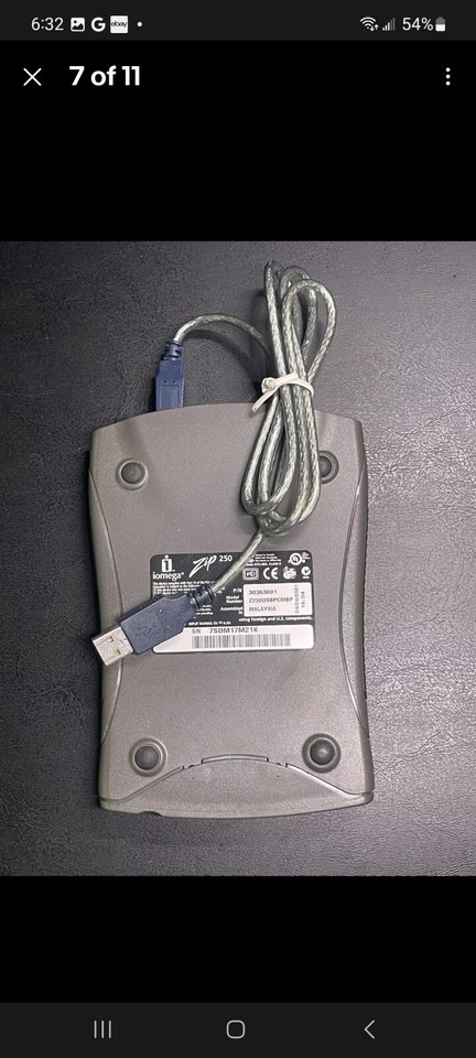 Iomega Zip 250 250MB USB Drive Z250USBPCMBP USB Powered Blue | eBay