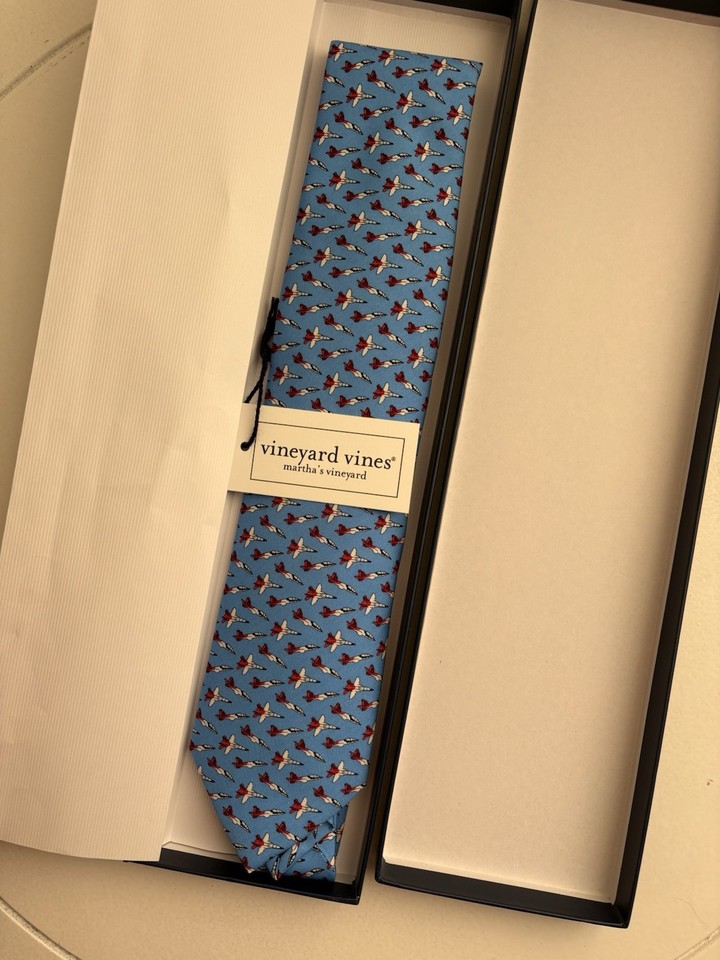 Vineyard Vines Mens Silk Tie Fighter Jet | eBay
