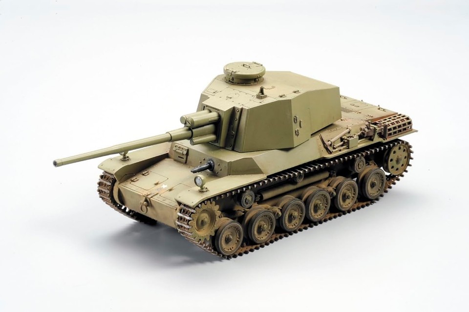 FineMolds 1/35 MILITARY SERIES IJA TYPE 3 CHI-NU LONG-BARRELED VER. KIT ...