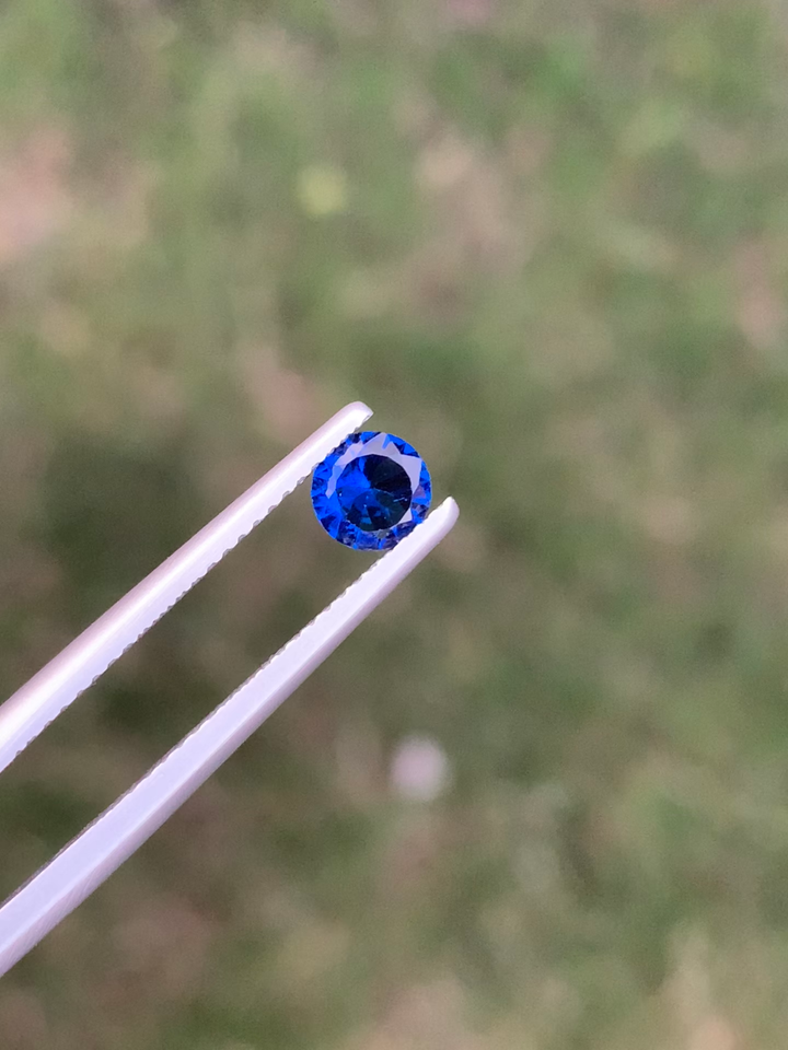 Natural 0.35ct Afghan Royal Blue Sapphire - Round Brilliant 5mm Loose ...