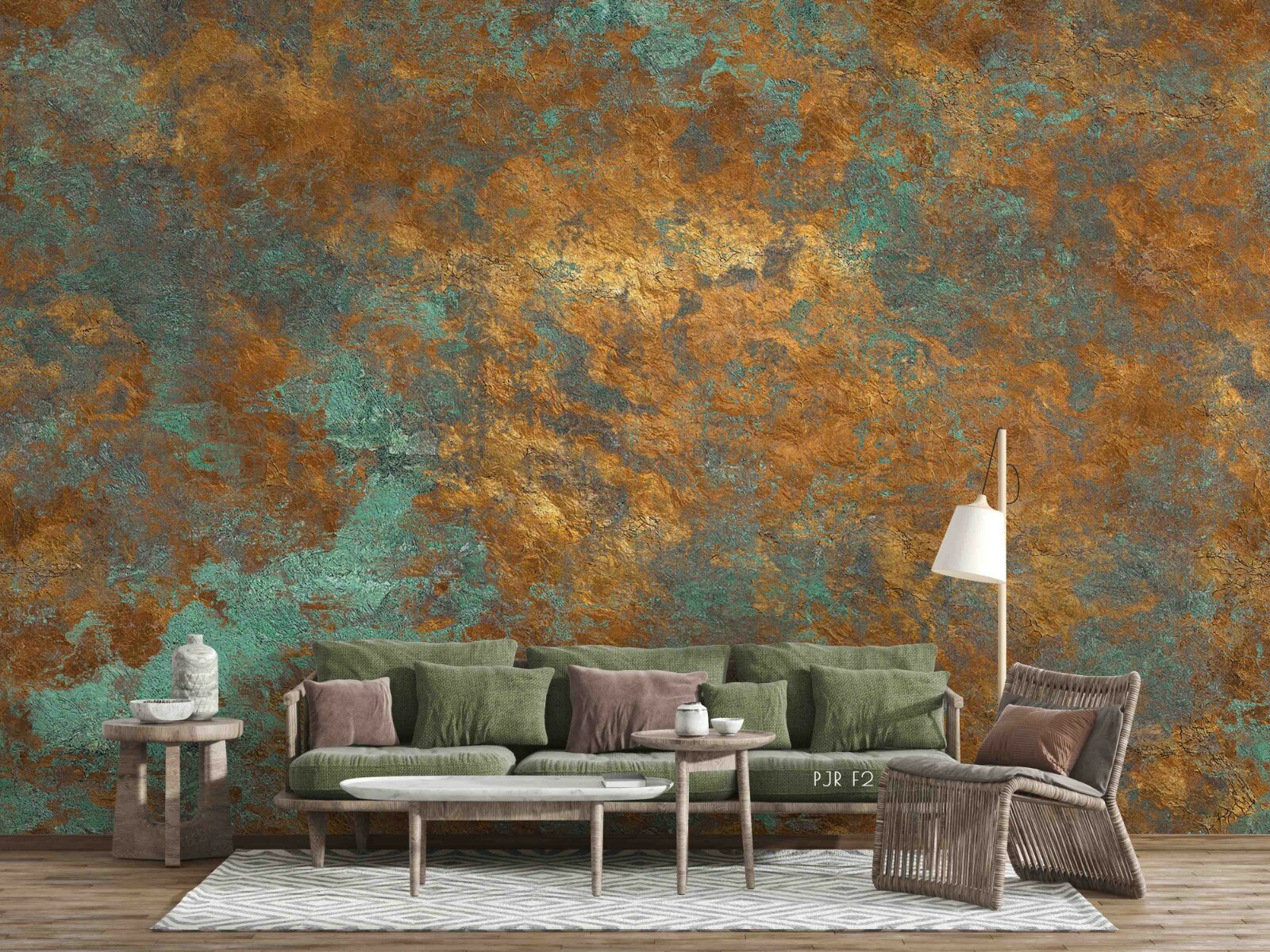 3D Green Rust Effect Self-adhesive Removable Wallpaper Murals Wall | eBay