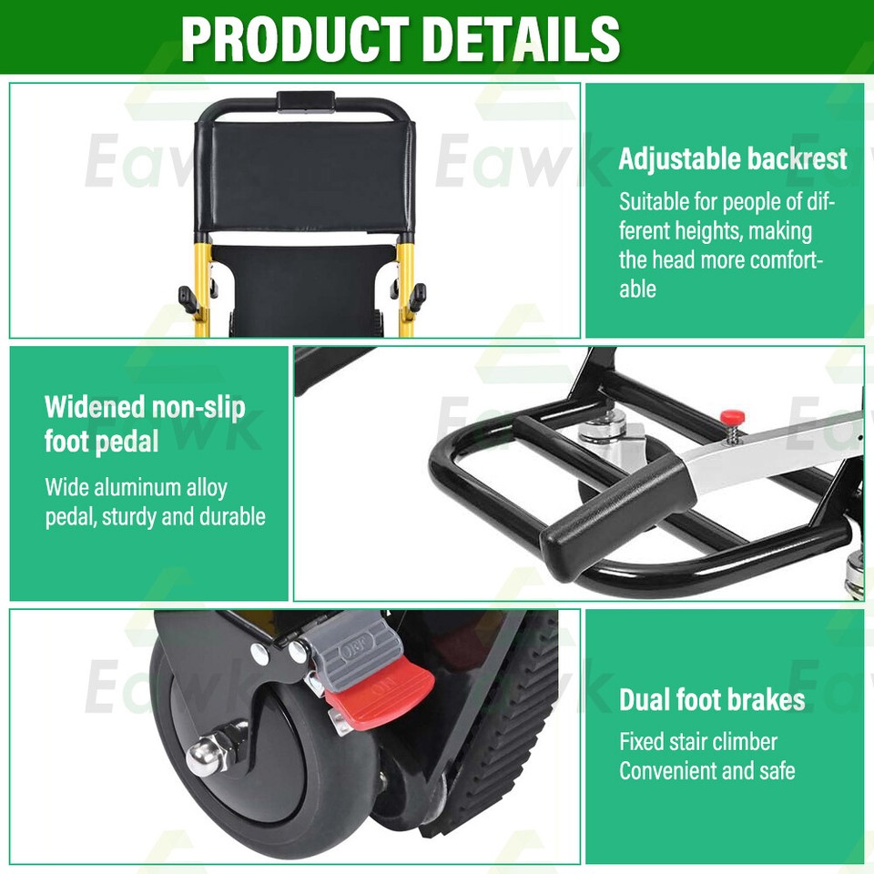 Electric Elderly Stair Lifting Chair Motorized Climbing Wheelchair ...