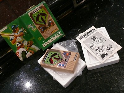 Vintage MATTEL Baseball Electronic Handheld tabletop video game NEVER ...