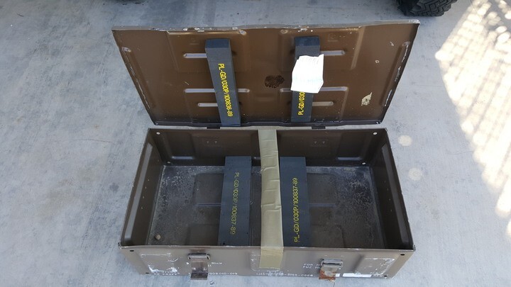 US MILITARY M252 MK1 81mm MORTOR SHELL STEEL METAL AMMO STORAGE BOX ...