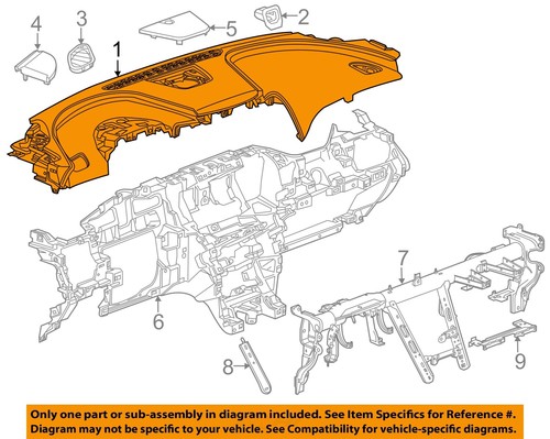 GM OEM 14-15 Impala Instrument Panel Instrument Panel-Upper Pad ...