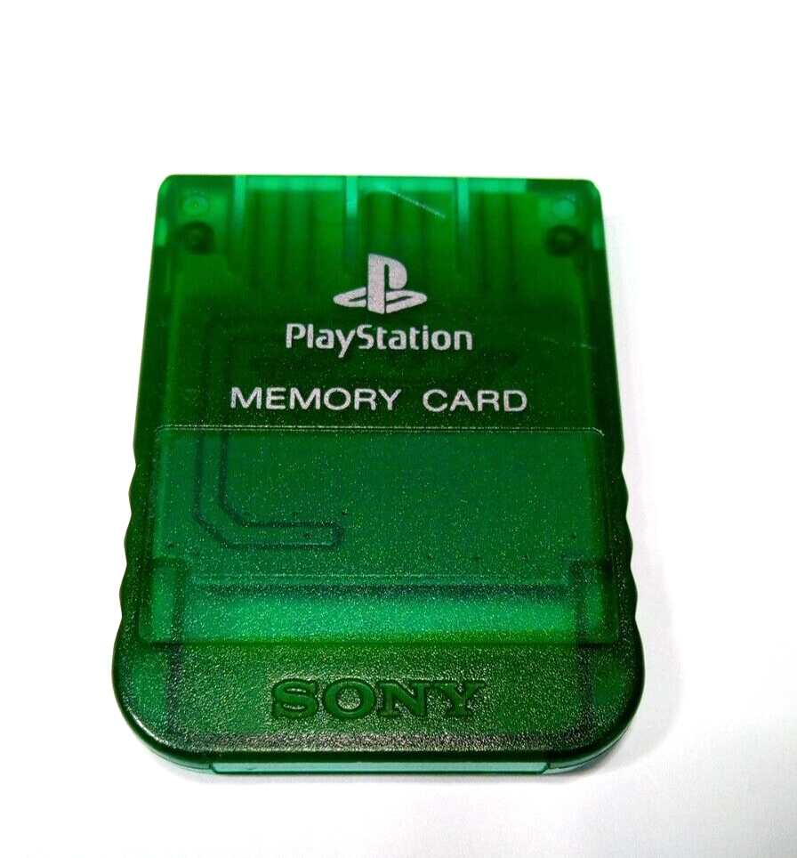Sony PS1 PlayStation 1 Genuine Memory Card OEM Official 1mb Transparent ...