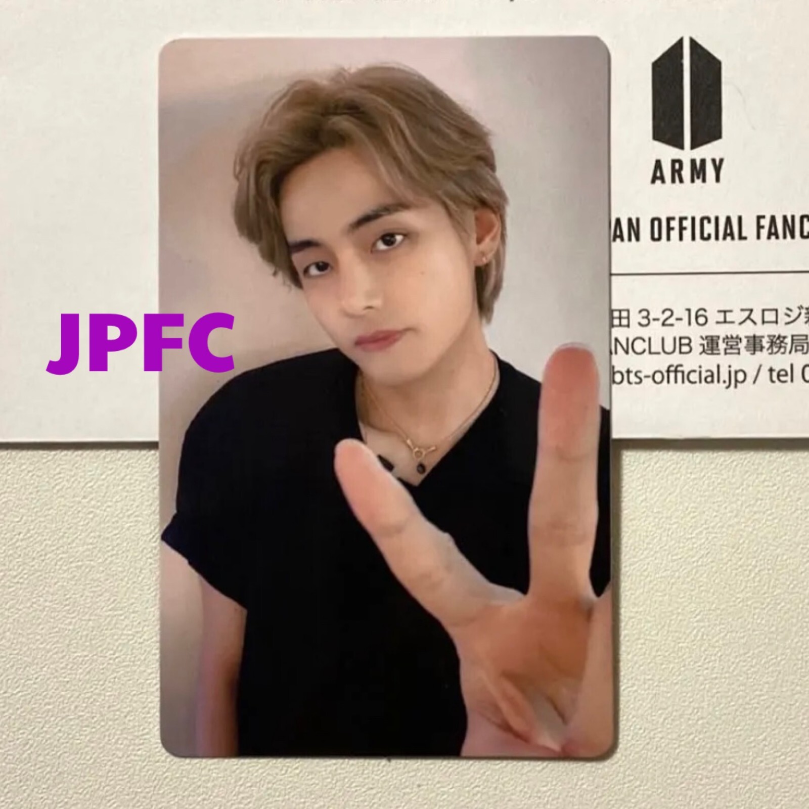 BTS V Taehyung Layover JPFC Lucky draw Japan Official PhotoCard POB ...