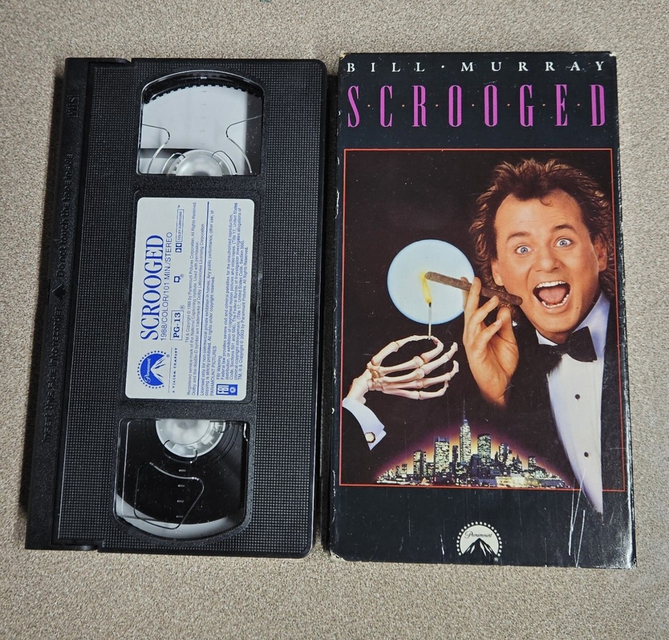 Scrooged, 1988 (VHS, 1990) Comedy, Bill Murray, Karen Allen, John ...