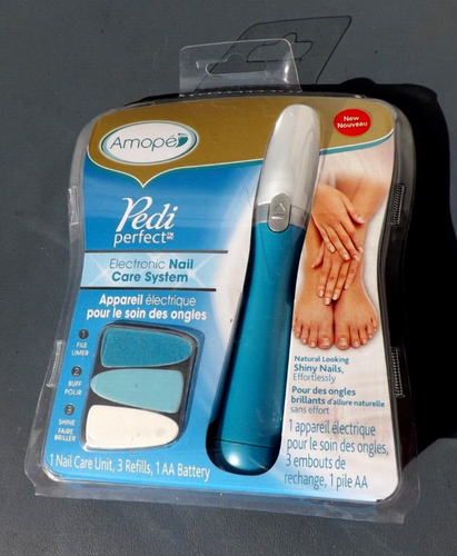 AMOPE PEDI PERFECT PEDICURE MANICURE BLUE THREE REFILLS AND 1 AA ...