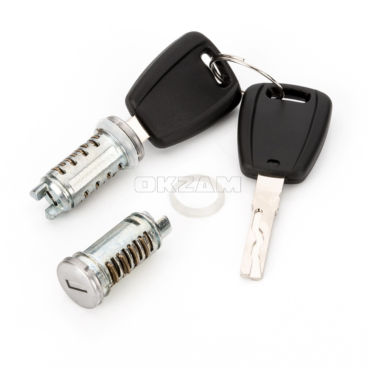 2x Key Cylinder Blocking Wave Door Lock with Key Front for Fiat 500 ...