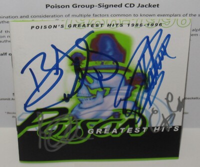 POISON SIGNED GREATEST HITS CD BRET MICHAELS CC DEVILLE AUTOGRAPH ...
