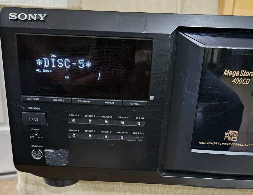 Sony CDP-CX400 400 Disc Storage Compact Changer CD Player. Please READ ...