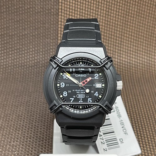 Casio HDA-600B-1B Analog Black Resin Black Dial Numeral Date Sport ...