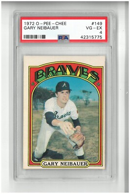 1972 O-Pee-Chee Gary Neibauer PSA 4 VG-EX baseball card #149 Atlanta ...