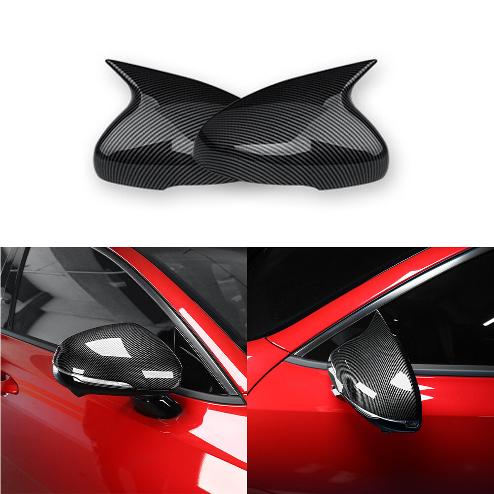 Carbon Fiber ABS Car Rearview Mirror Shell Cover Trim For Kia Stinger ...