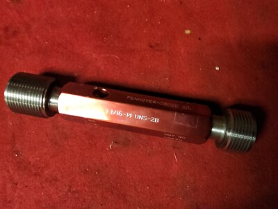 1-1/16-14 UNS-2B THREAD PLUG GAGE G.A.Co. 1.062 GO NOGO P.D.'S = 1.0161 ...