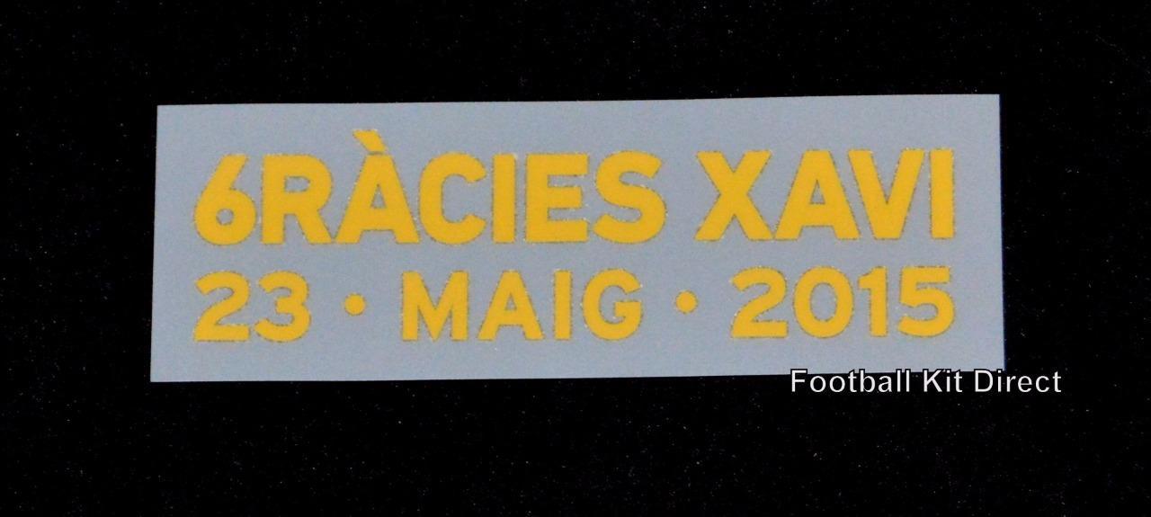 Official Barcelona 6racies Xavi football patch/badge Tribute 2014/15 | eBay