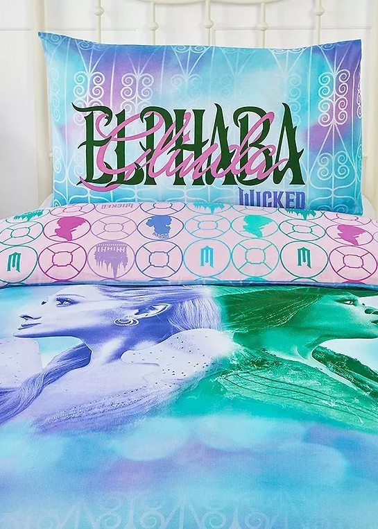 Wicked Reversible Single Duvet Cover Bedding Glinda & Elphaba -Wicked ...