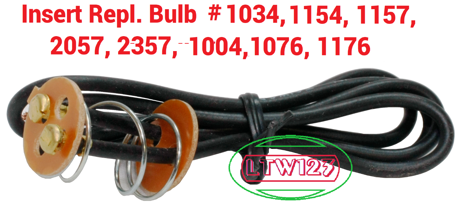 (5 ) Pig Tail Insert Bulb Socket fit Bulb # 1034, 1157, 1004, 1076 ...