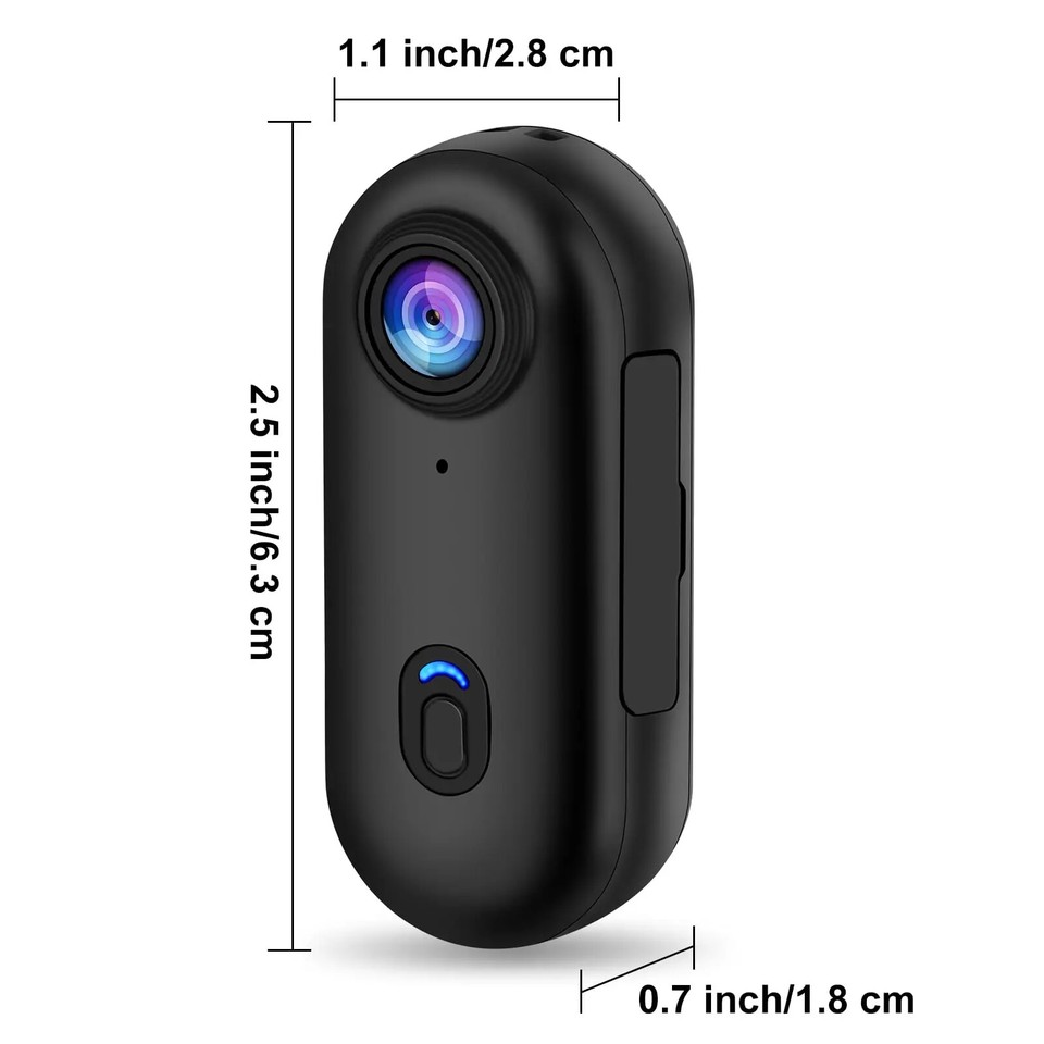 Action Camera Mini Necklace Camera Magnetic Wearable Cam Waterproof ...