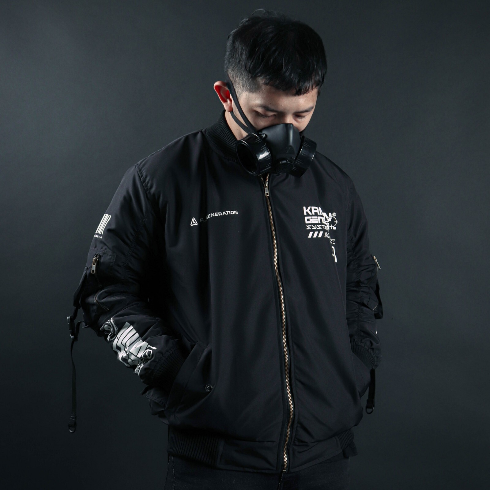 Men's Black Jacket Hoodie Bomber School Full Zip Kremlin Genesis | eBay