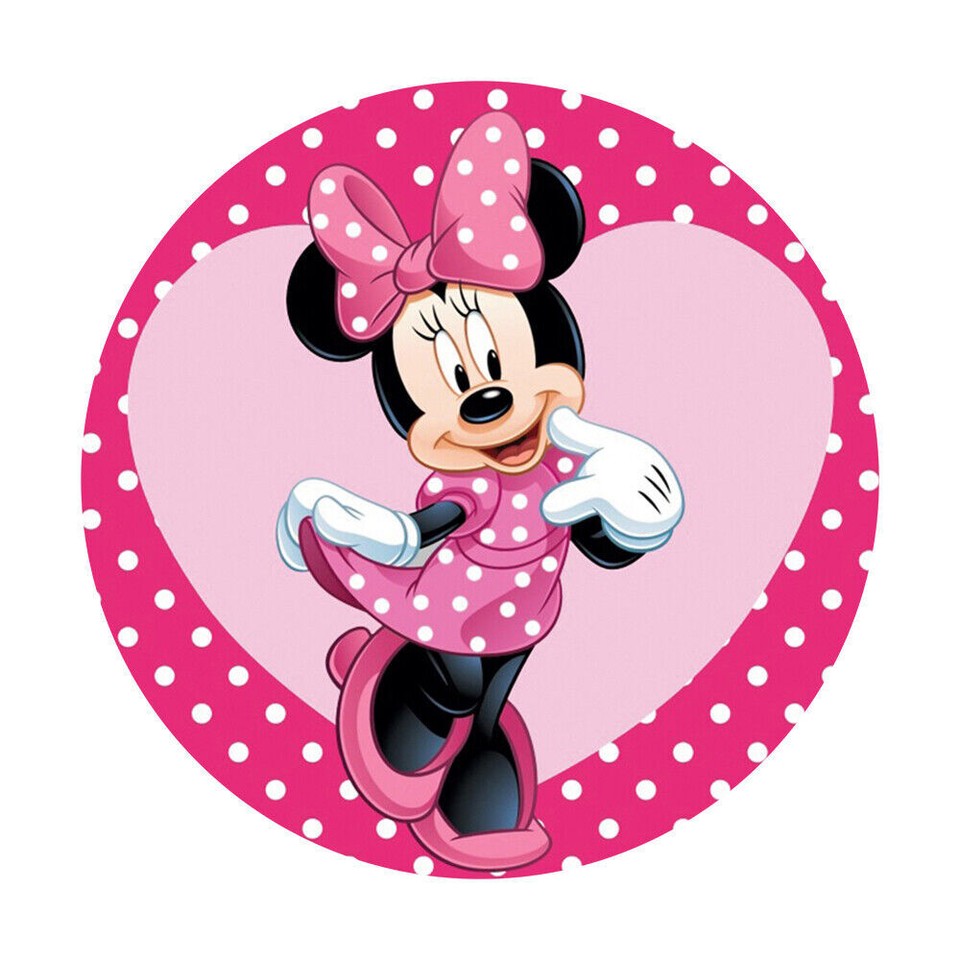 Round Minnie Mouse Backdrop Birthday Party Photo Background Baby Shower ...