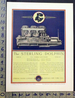 1932 STERLING DOLPHIN BOAT ENGINE MOTOR NAUTICAL SPORT BUFFALO ART DECO ...