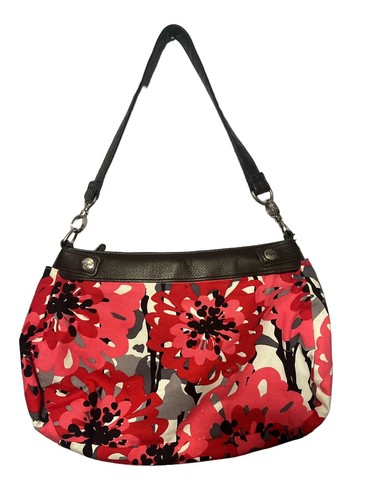 Thirty One Suite Skirt Purse Bold Bloom Print 3 Hook Brown Shoulder bag ...