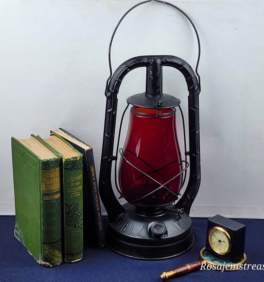 Vintage Red Railroad Lantern Dietz No 60 Electric Lamp