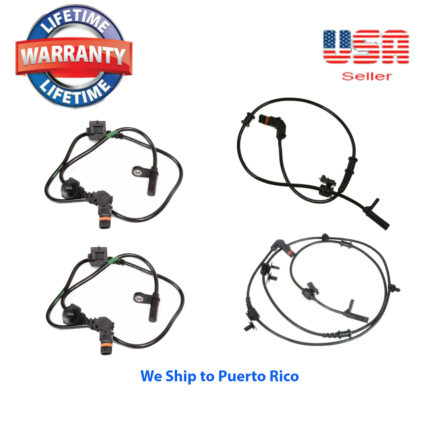 Set 4 ABS Wheel Speed Sensor Rear Front L & R AWD Fit:Chrysler 300 ...