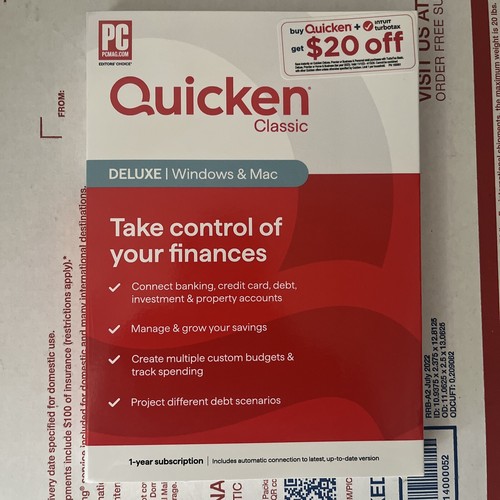 Quicken Classic Deluxe Personal Finance - 1-Year Subscription (Windows ...