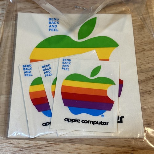 10 Original Vintage APPLE MACINTOSH Computer Rainbow Logo Stickers - 4 ...