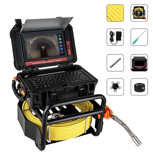 Sewer Camera 50m/165ft Meter Marker Cable and DVR Pipe Inspection ...