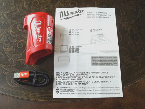 NEW Genuine Milwaukee 48-59-1201 M12 12V Charger and Portable Power ...