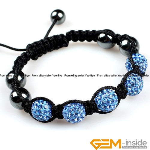 10mm Pave Sparkle Rhinestones Czech Crystal Ball 5 Beads Hand-Woven ...