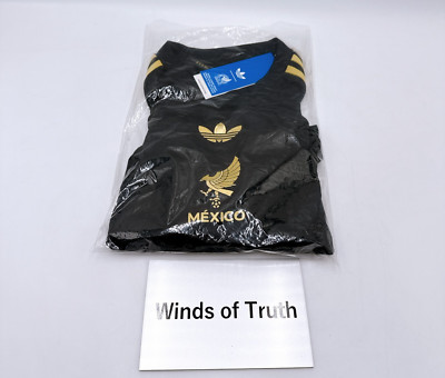 adidas Mexico National Team Gold Soccer Jersey Black JF2639 JP size XS ...