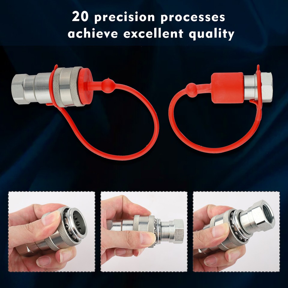1/2" Ag Hydraulic Quick Connect Couplers Couplings, Ball Pioneer Style ...