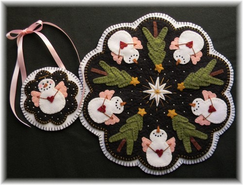 Penny Rug/Candle Mat ~*PATTERN*~O Holy Night Christmas Snow Angels | eBay
