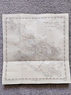 Antique Map of Luristan, Iran. From sheets by J.V. Harrison and NL ...